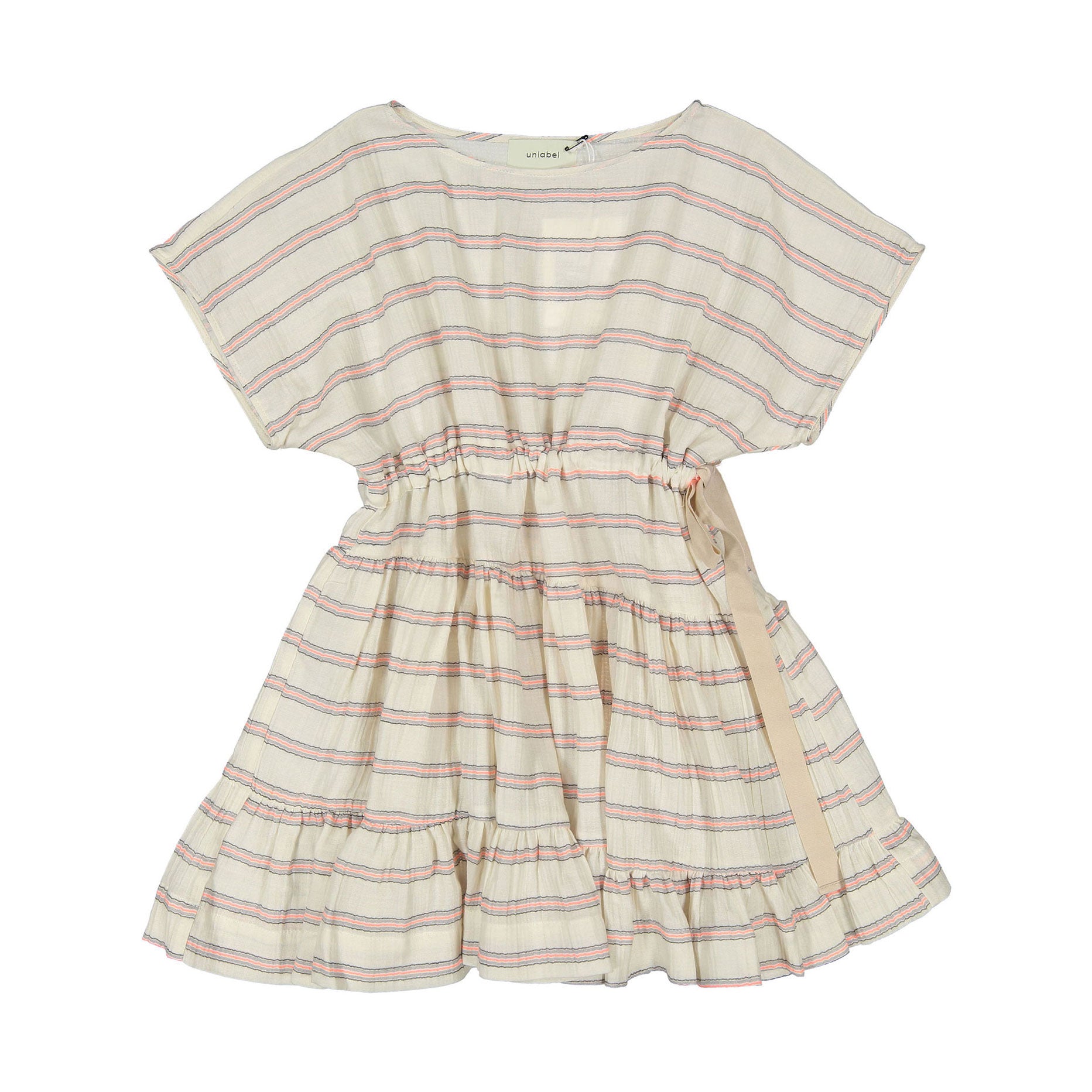 Unlabel Milk/Pink Stripes Peach Dress – Ladida