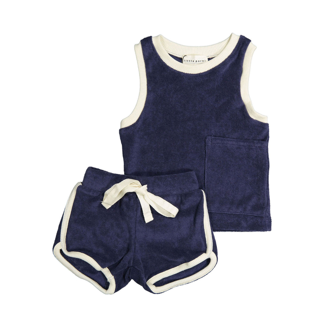 Little Parni x Ladida Navy Blue Baby Tank Set
