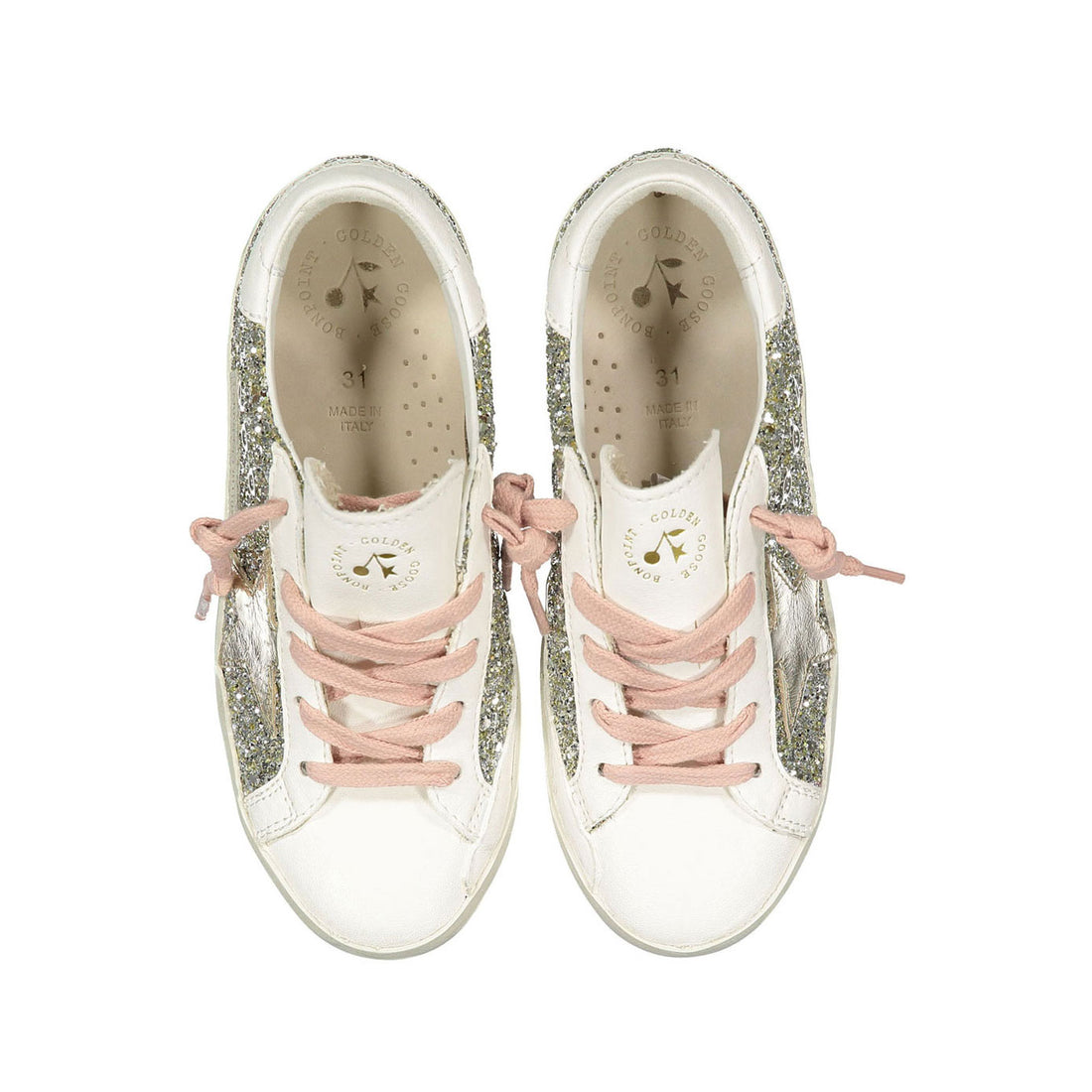 Bonpoint Silver Glitter Super Star Sneakers – Ladida