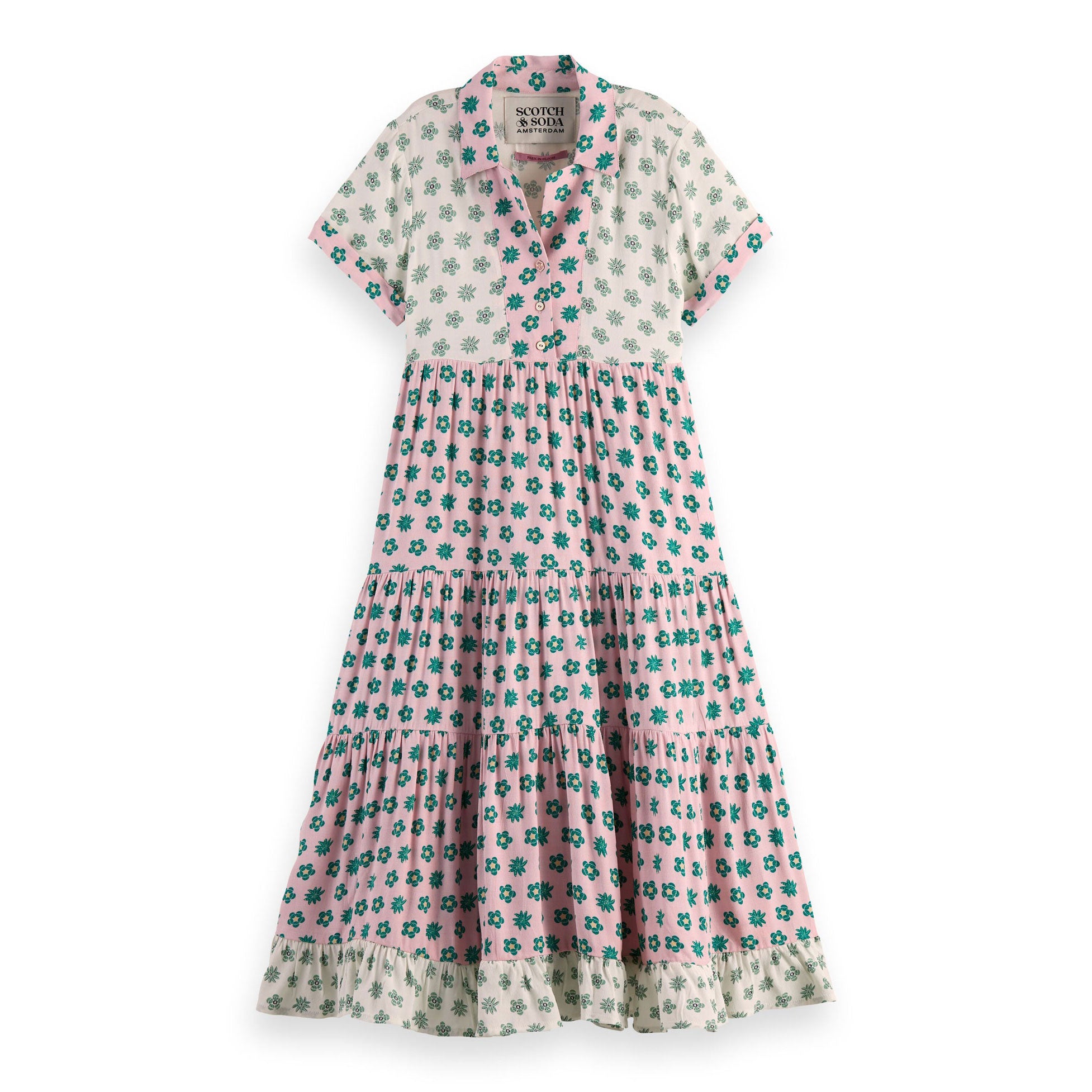 Scotch Shrunk Patch Flower Printed Maxi Dress – Ladida