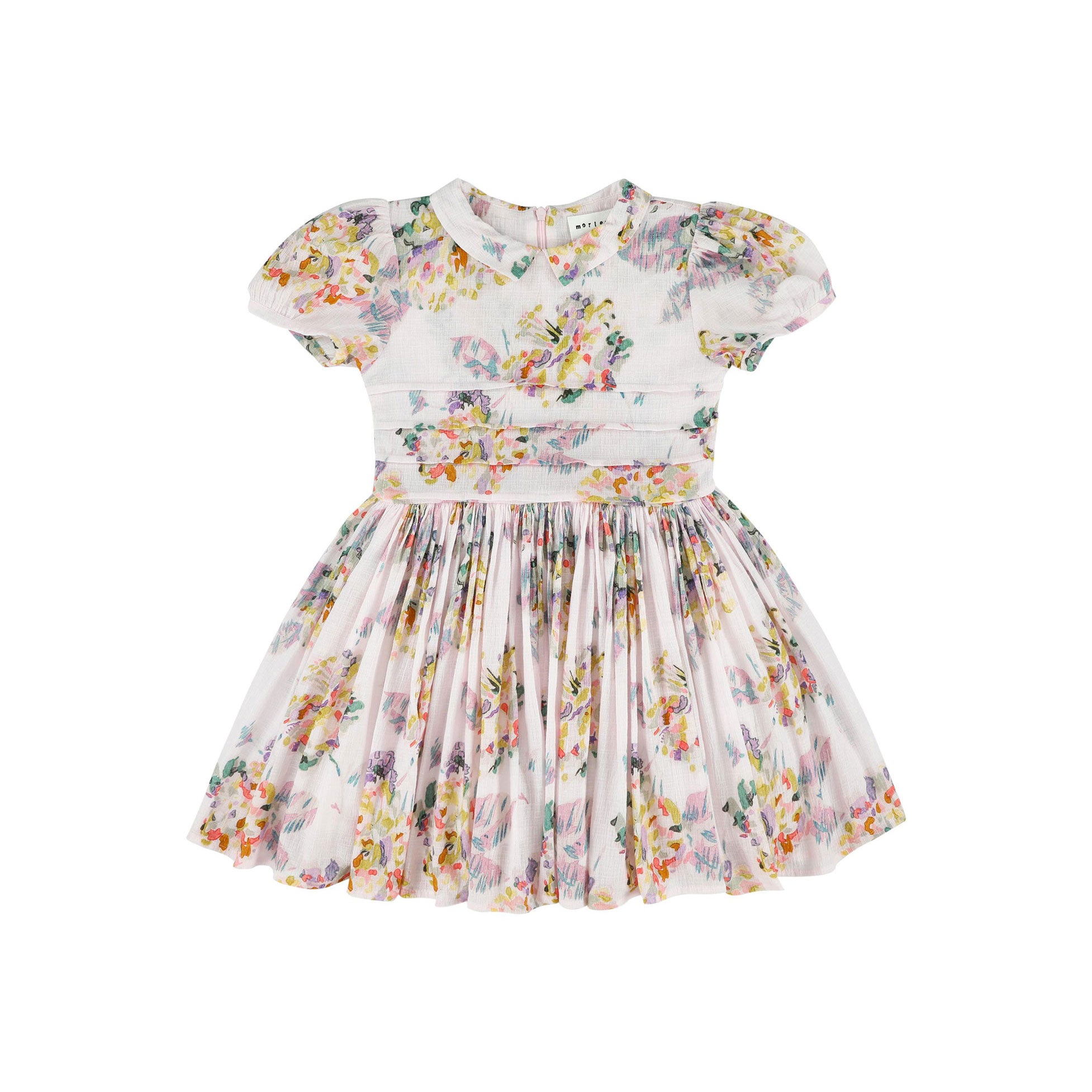 Morley Rose Fallingflower Suri Dress With Pleats On The Chest – Ladida
