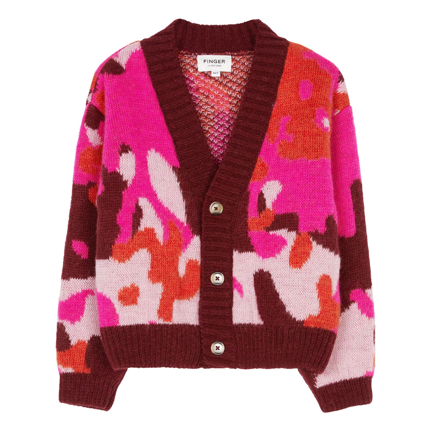 Finger in the Nose Alienor Super Red Camo Cardigan – Ladida