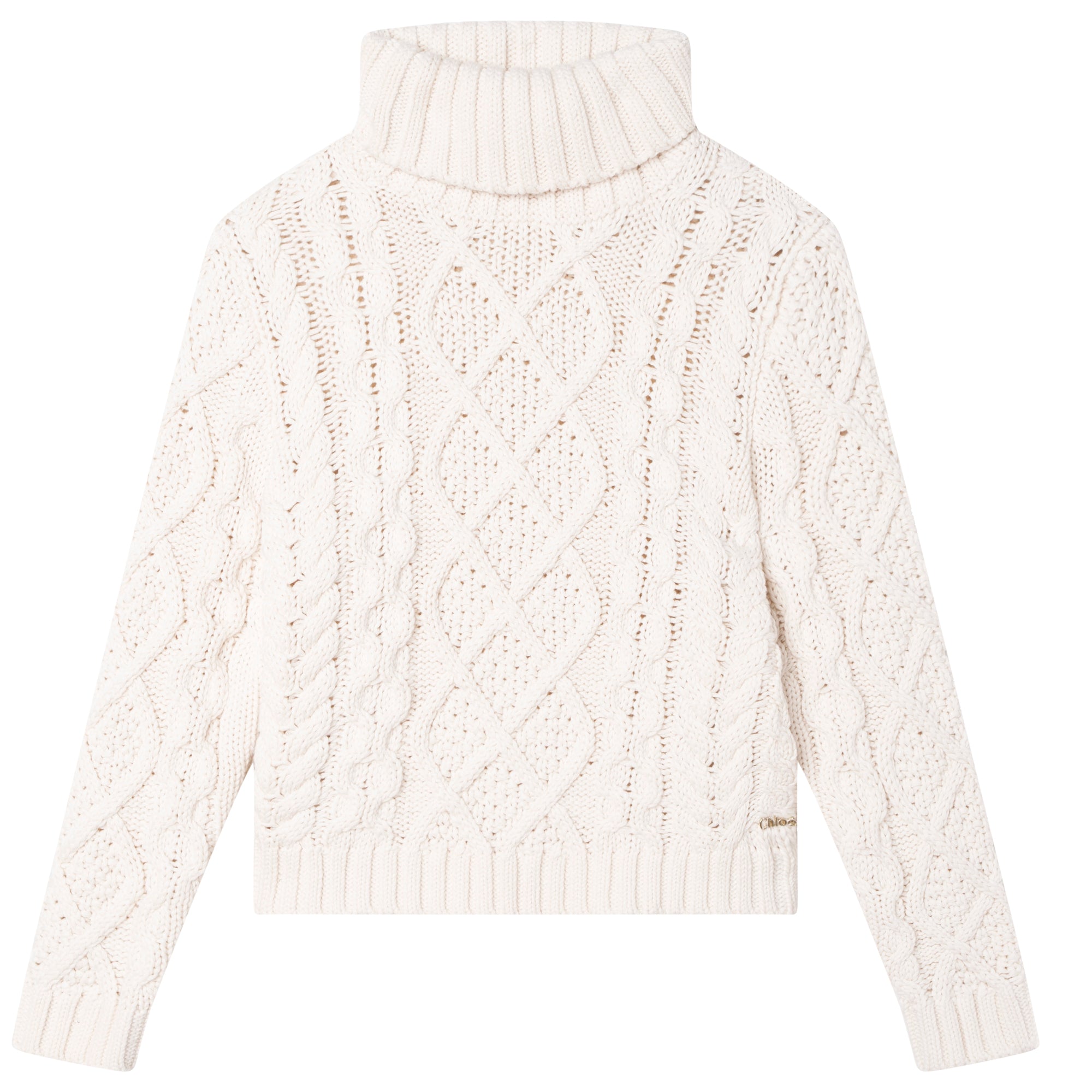 Chloe Ivory Knitted Turtleneck Sweater – Ladida