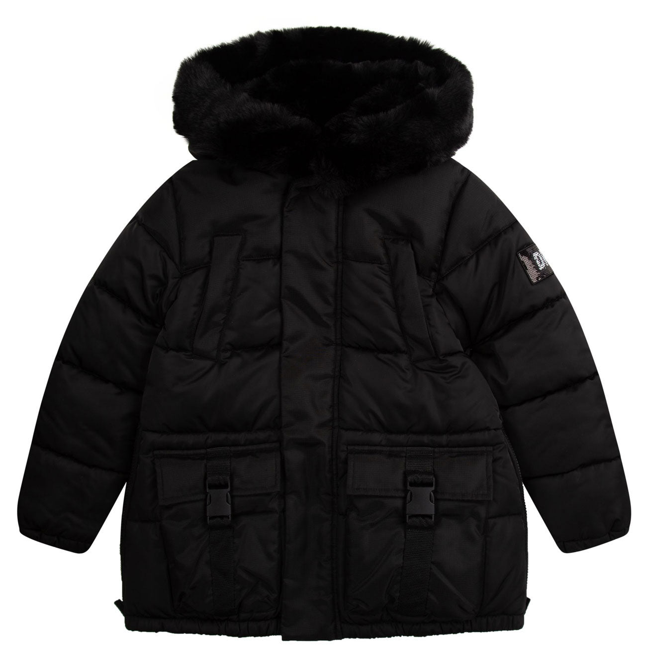 DKNY Black Big Pockets Puffer Jacket – Ladida