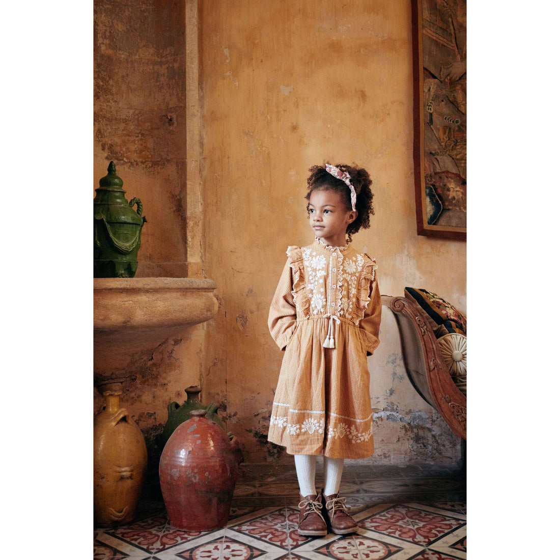 Louise Misha Cinnamon Checks Andrana Dress – Ladida