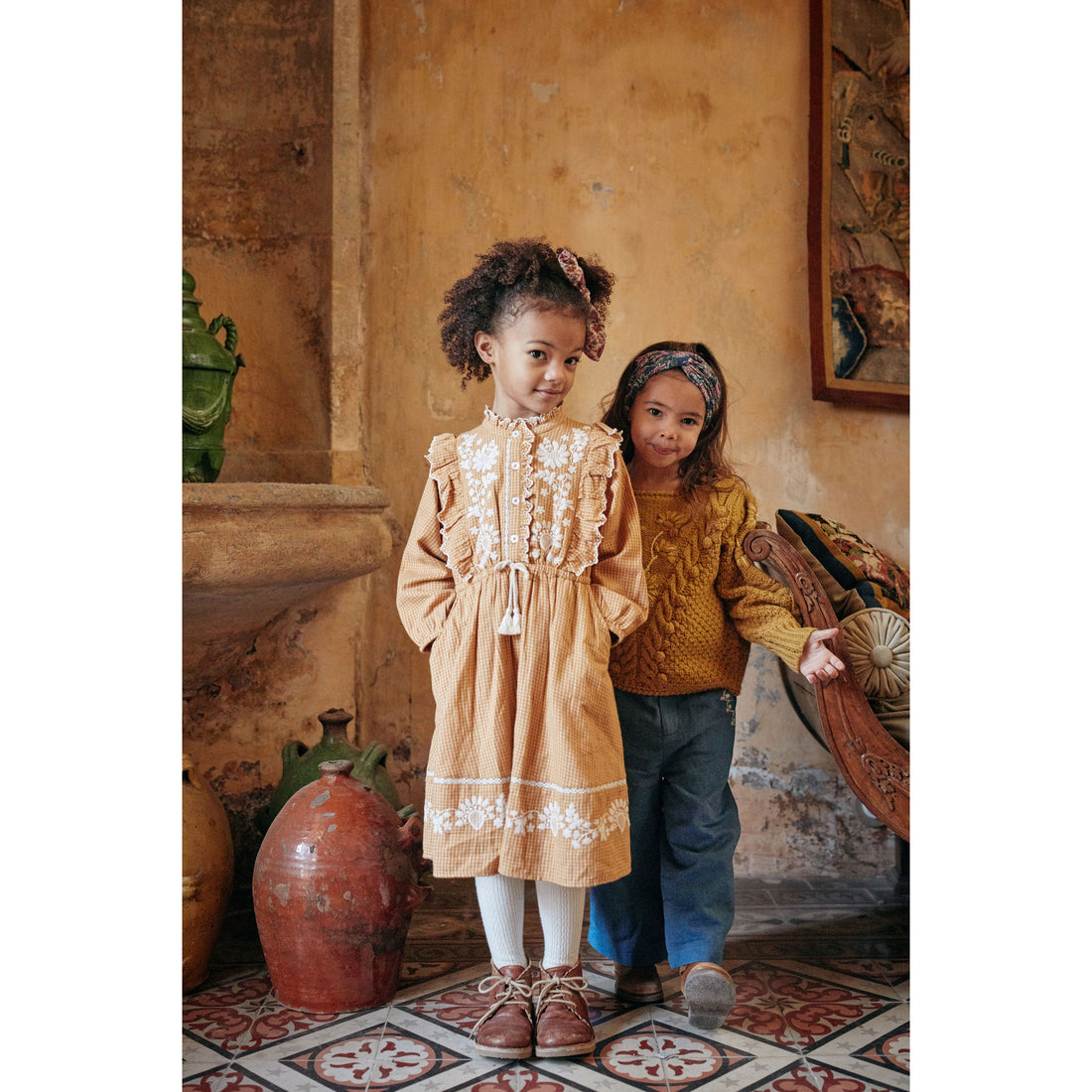 Louise Misha Cinnamon Checks Andrana Dress – Ladida