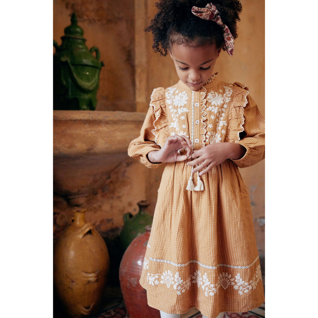 Louise Misha Cinnamon Checks Andrana Dress – Ladida