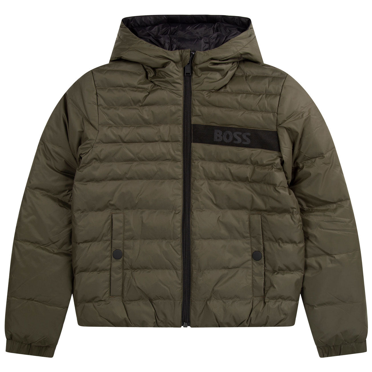 Hugo Boss Forest Green Reversible Down Puffer Jacket – Ladida