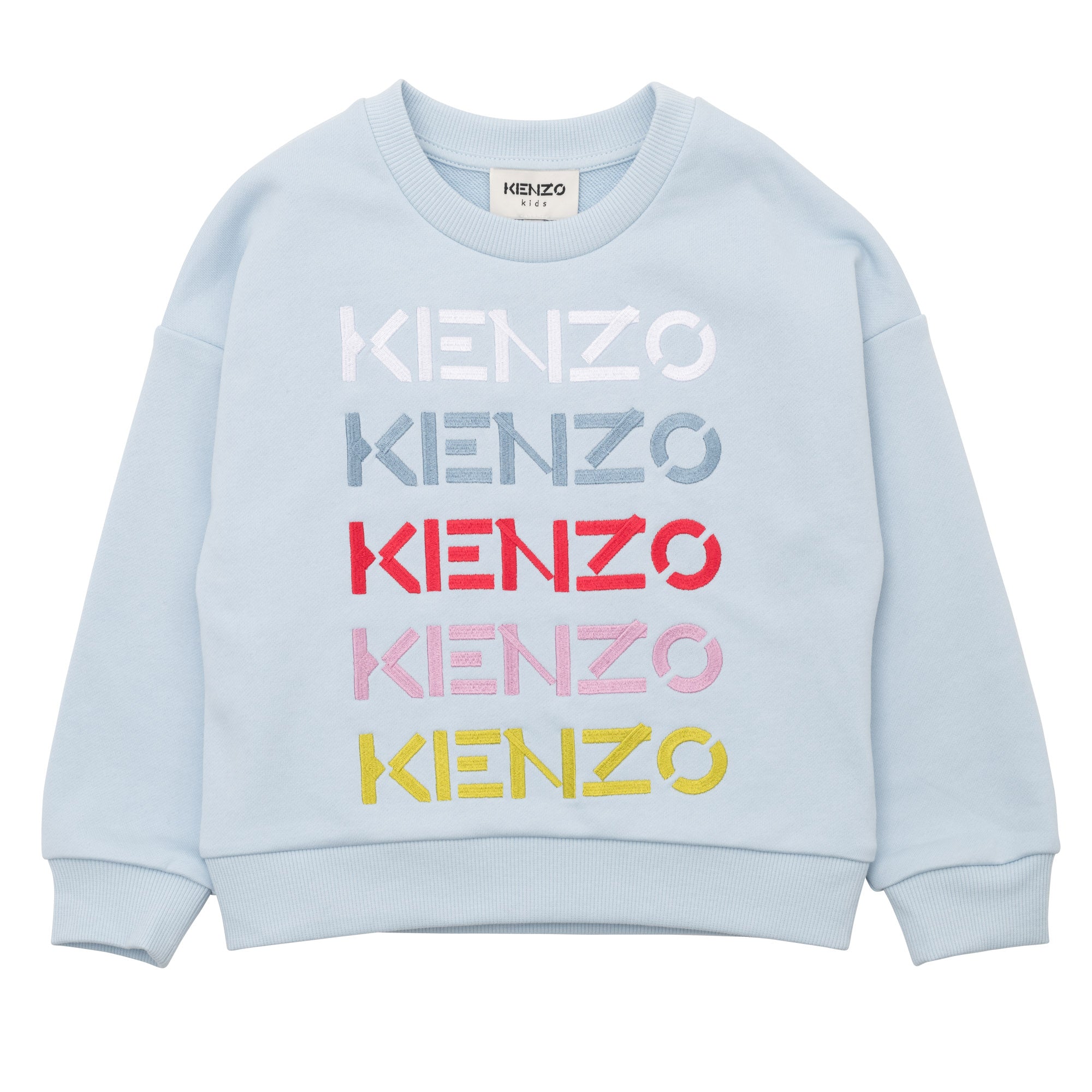 Kenzo Pale Blue Multi Logo Pulloever – Ladida