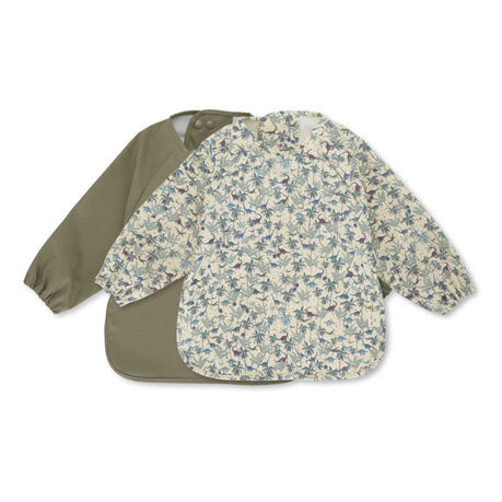 Konges Slojd Dino Blue/Overland Trek 2 Pack Dinner Bib With Sleeves ...