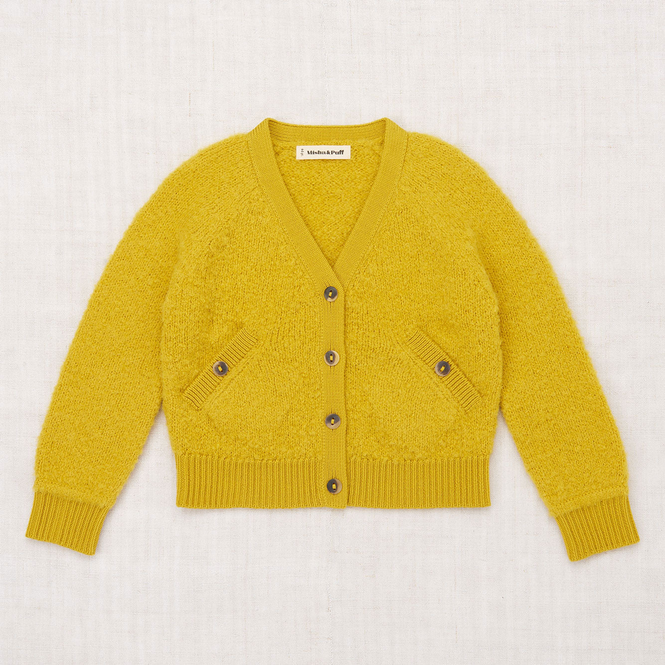 Misha and Puff Boucle Everyday Cardigan - Citron – Ladida