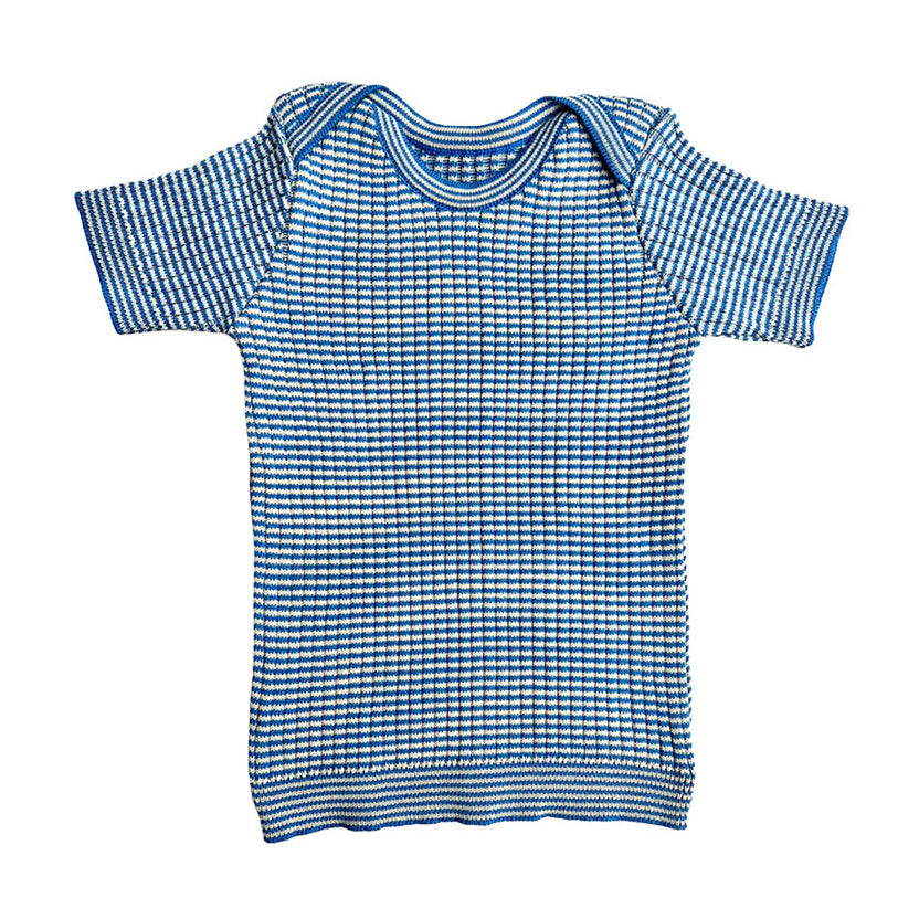 Mabli Cobalt Blue Haze Skinny Short Sleeve Sweater – Ladida