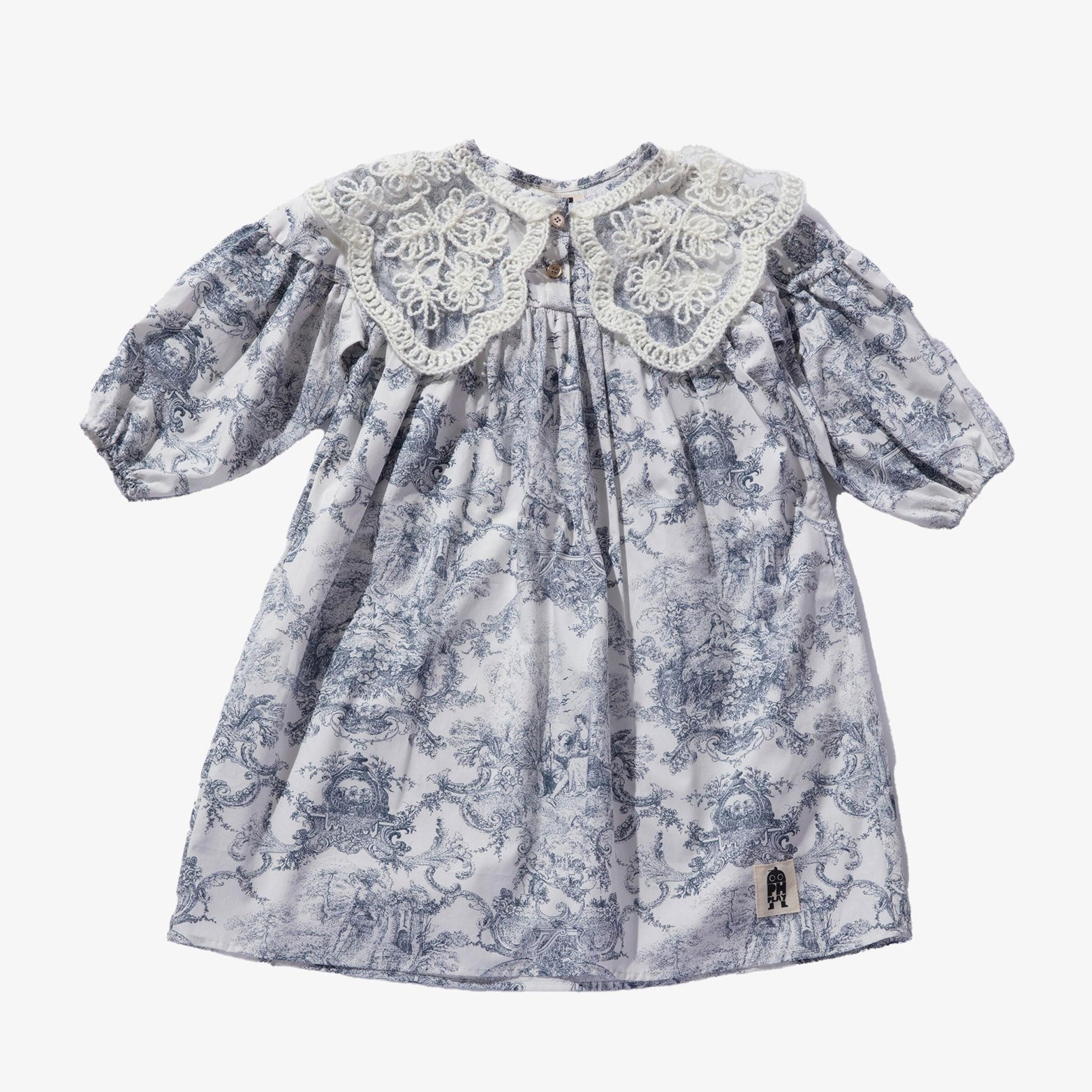 Petite Hailey French Blue Lace Collar Dress – Ladida