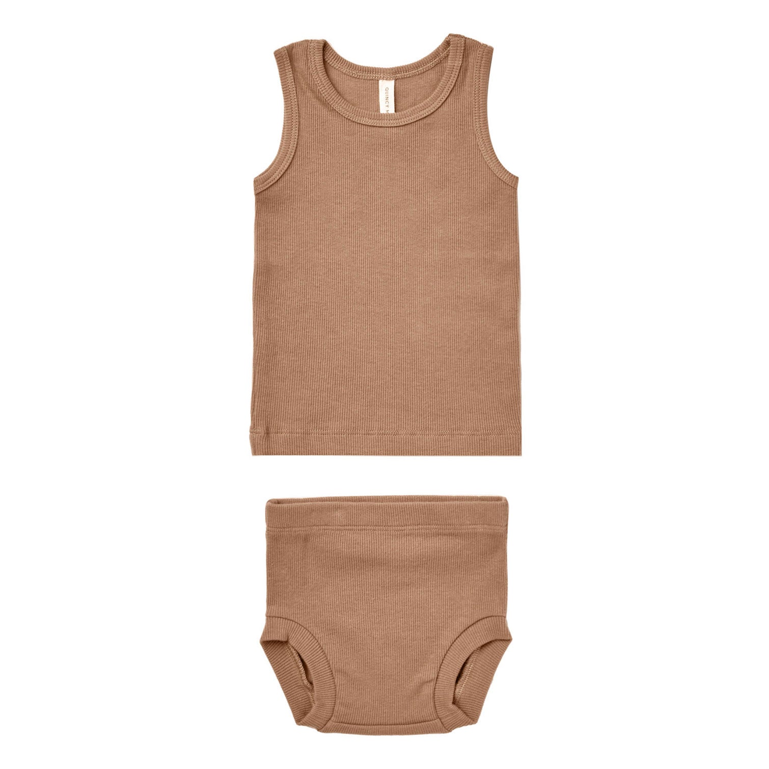 Quincy Mae Clay Ribbed Tank + Bloomer Set – Ladida
