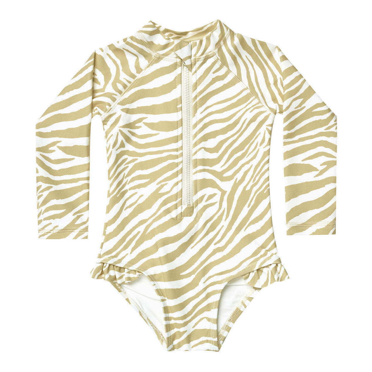 Rylee and Cru Zebra Rash Guard One-Piece – Ladida