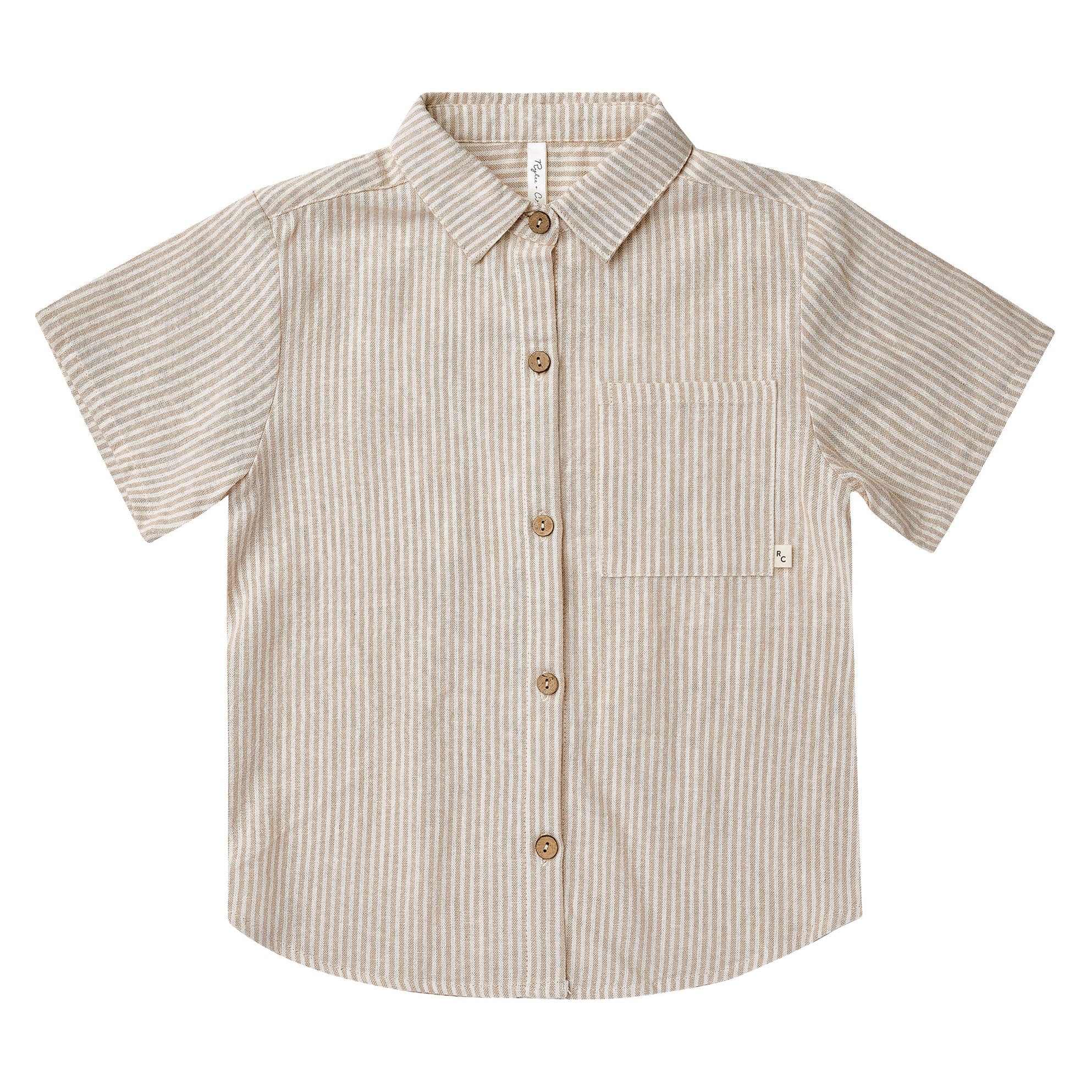 Rylee and Cru Collared Short Sleeve Shirt || Sand Stripe – Ladida