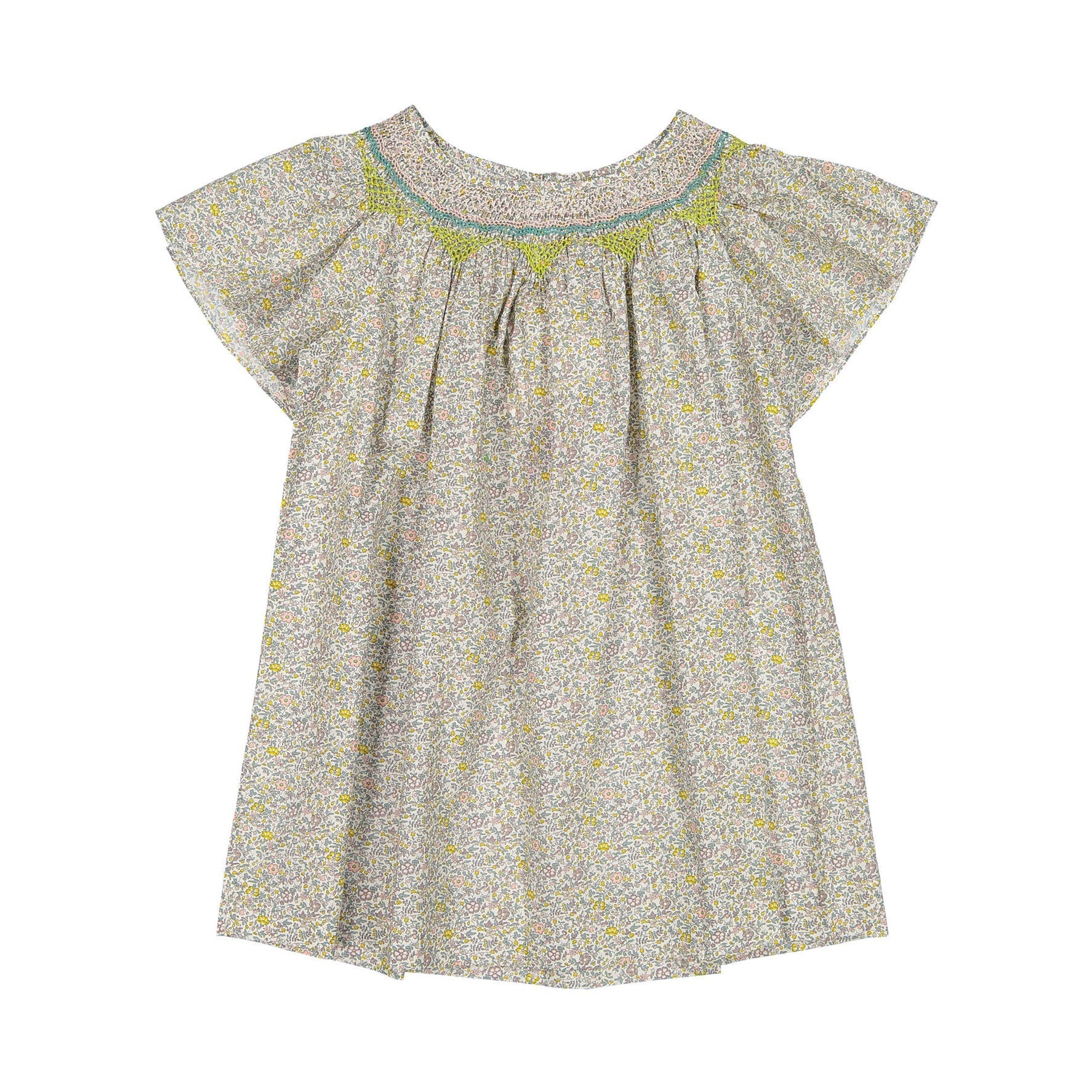 Bonpoint Ecru Floral Arlene Smocked Dress – Ladida