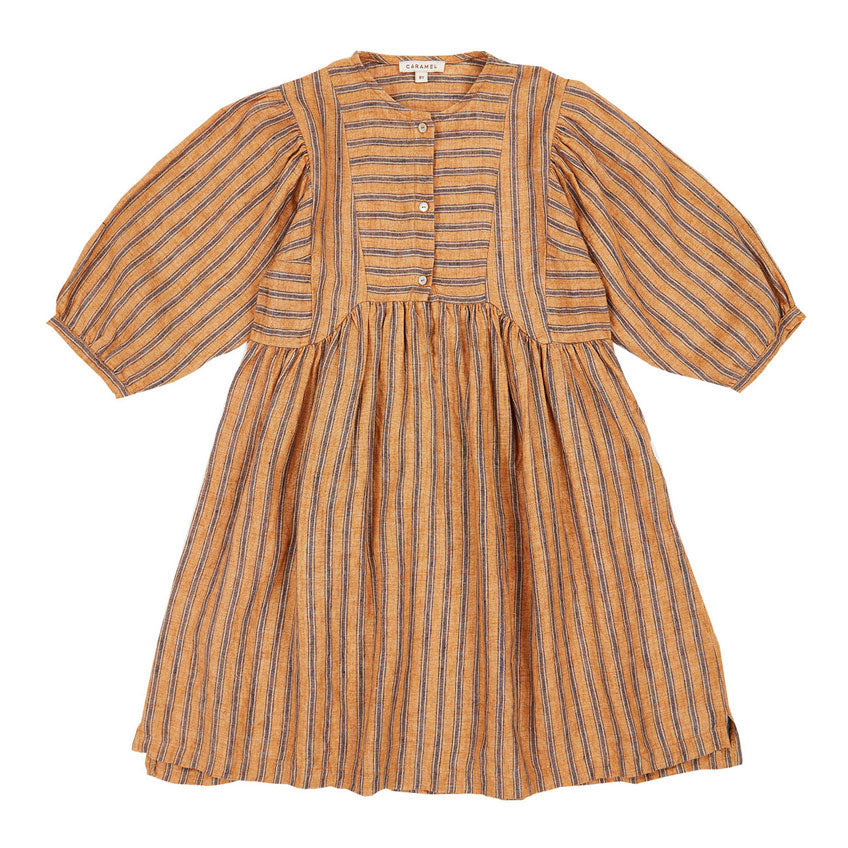 Caramel Mustard Stripe Yarrow Dress – Ladida